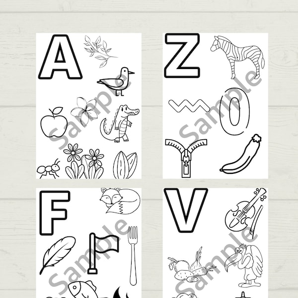 24 Printable Alphabet Letter - Etsy