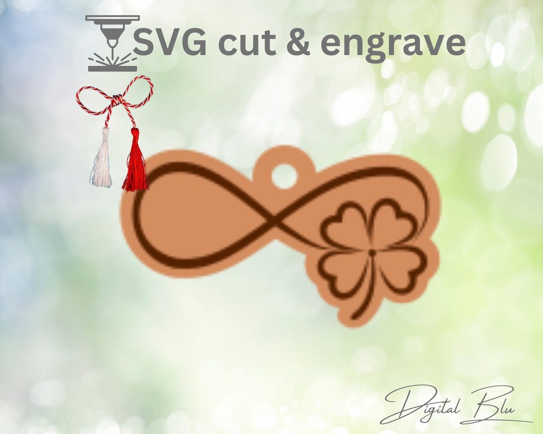 SVG Vector Martisor Infinit Trifoi - Etsy