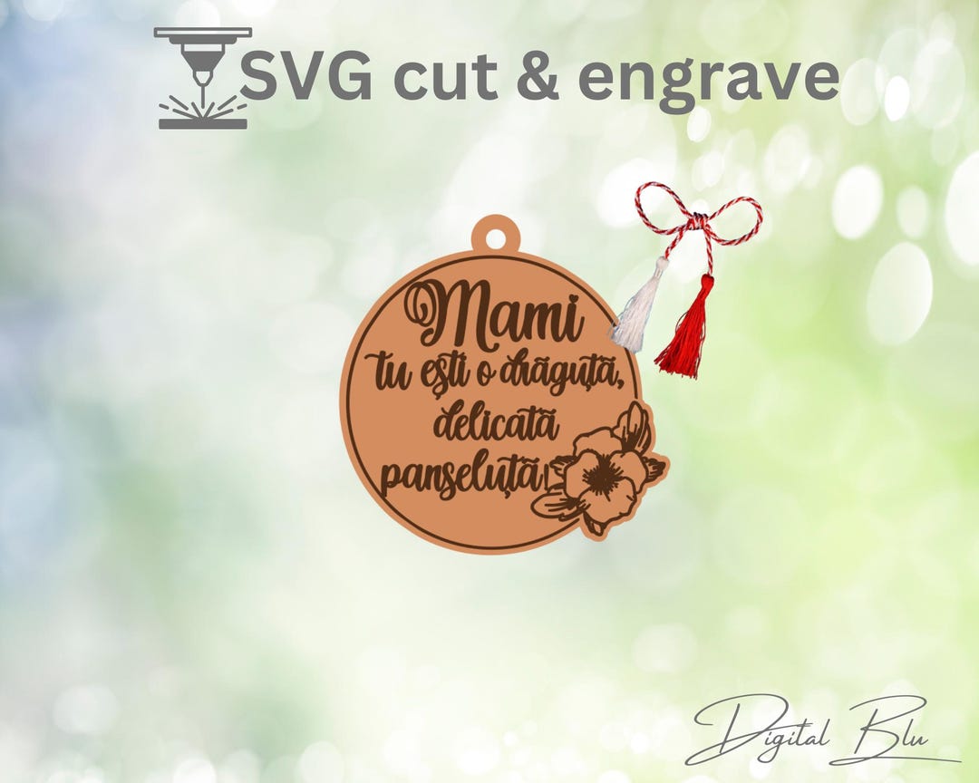 SVG Vector Martisor Sau Breloc Mama Cadou 8 Martie - Etsy