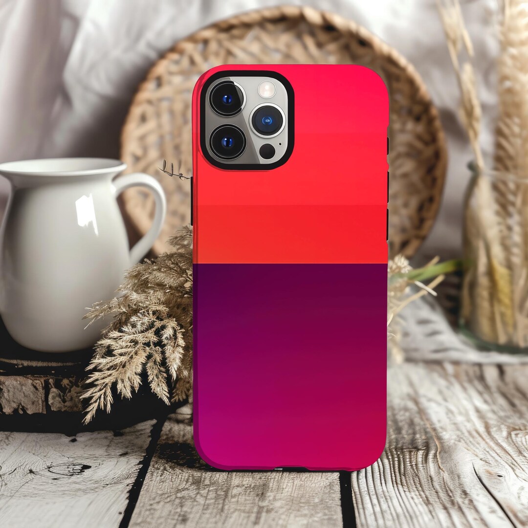 IPhone Tough Case Red Crimson Plum Fade Protection, Vibrant Phone Cover ...