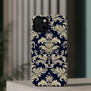 IPhone Tough Cases, Vintage Baroque Style Damask Pattern, Floral Design ...