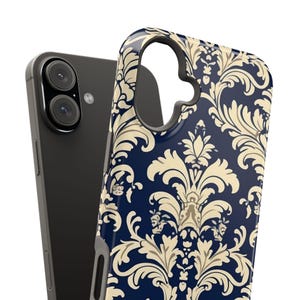 IPhone Tough Cases, Vintage Baroque Style Damask Pattern, Floral Design ...