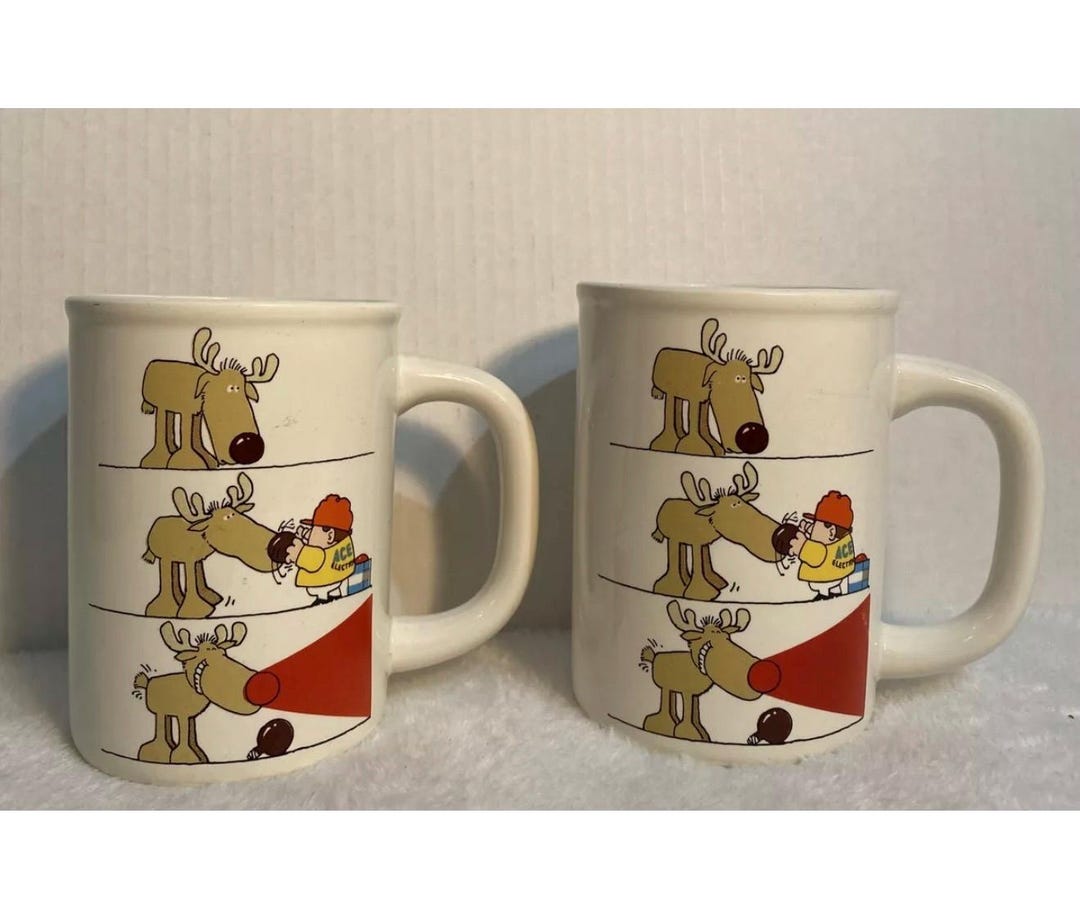 1979 Rudolph the Red Nosed Reindeer Christmas Coffee Cups Christmas ...