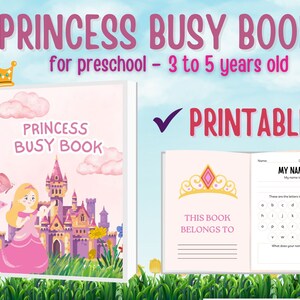 Princess Busy Book for Preschool - With Alphabet, Numbers, Matching ...