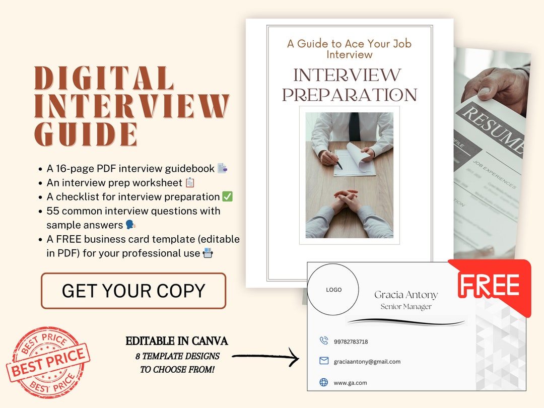 Interview Prep Worksheet for Applicants, Interview Guide for First ...