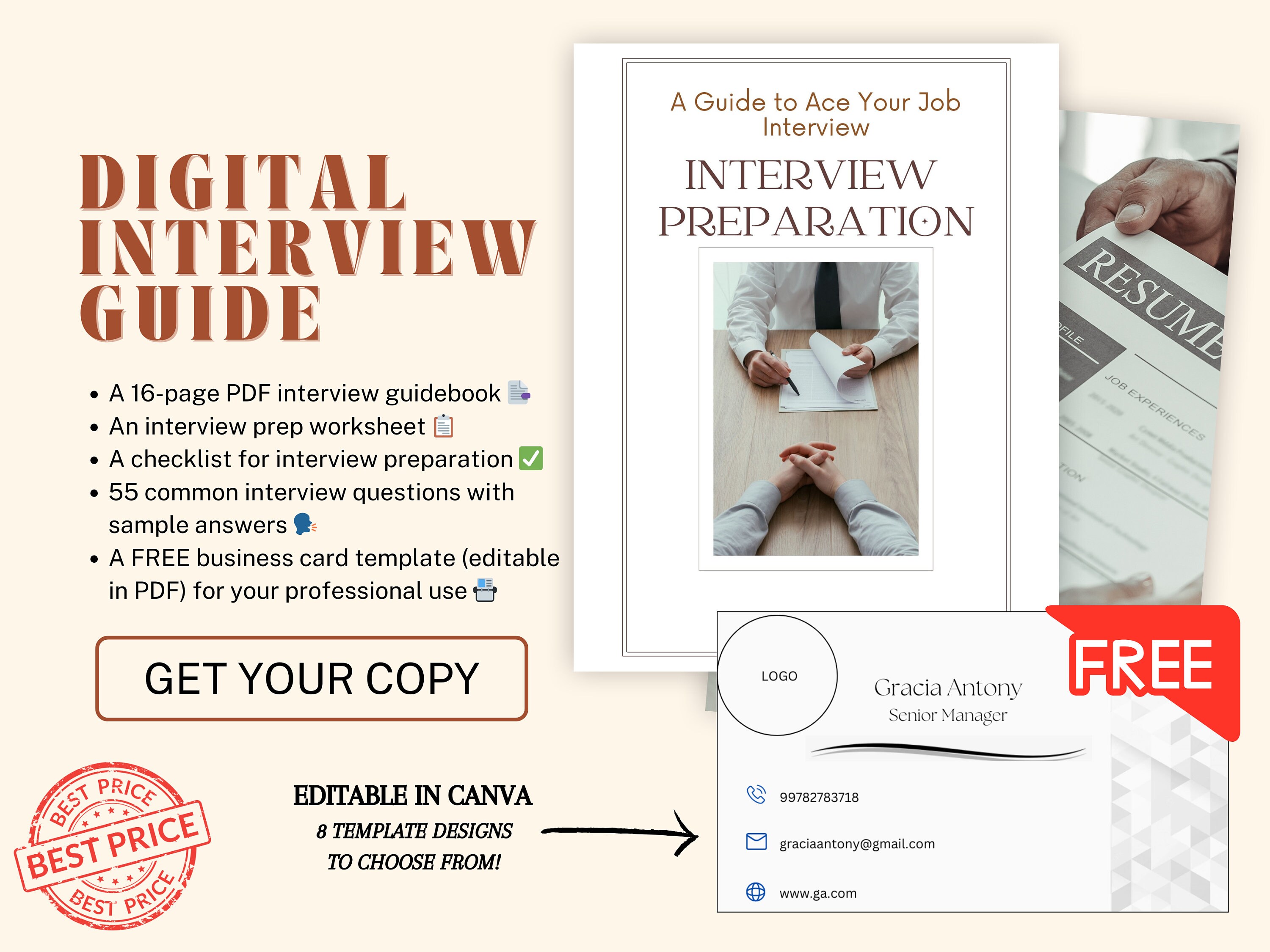 Interview Prep Worksheet for Applicants, Interview Guide for First ...