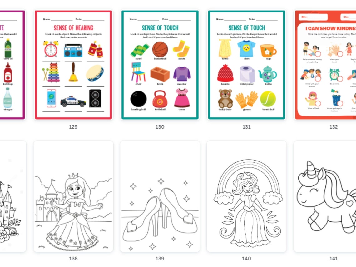 Princess Busy Book for Preschool With Alphabet, Numbers, Matching ...