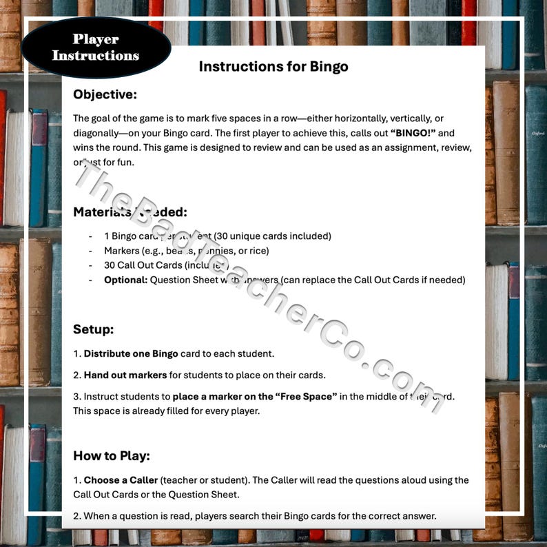 Pippi Longstocking Bingo Game|30 BINGO Cards|30 Call Out Cards|3rd-5th Elar|printable Bingo ...