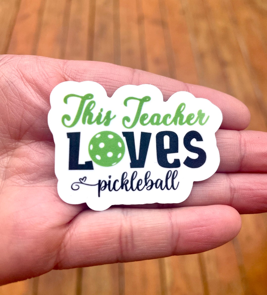 This Teacher Loves Pickleball Sticker| Vinyl Sticker|pickleball Lover ...