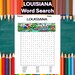 LOUISIANA Word Search Puzzle and Answer Key|us States Worksheet|social ...