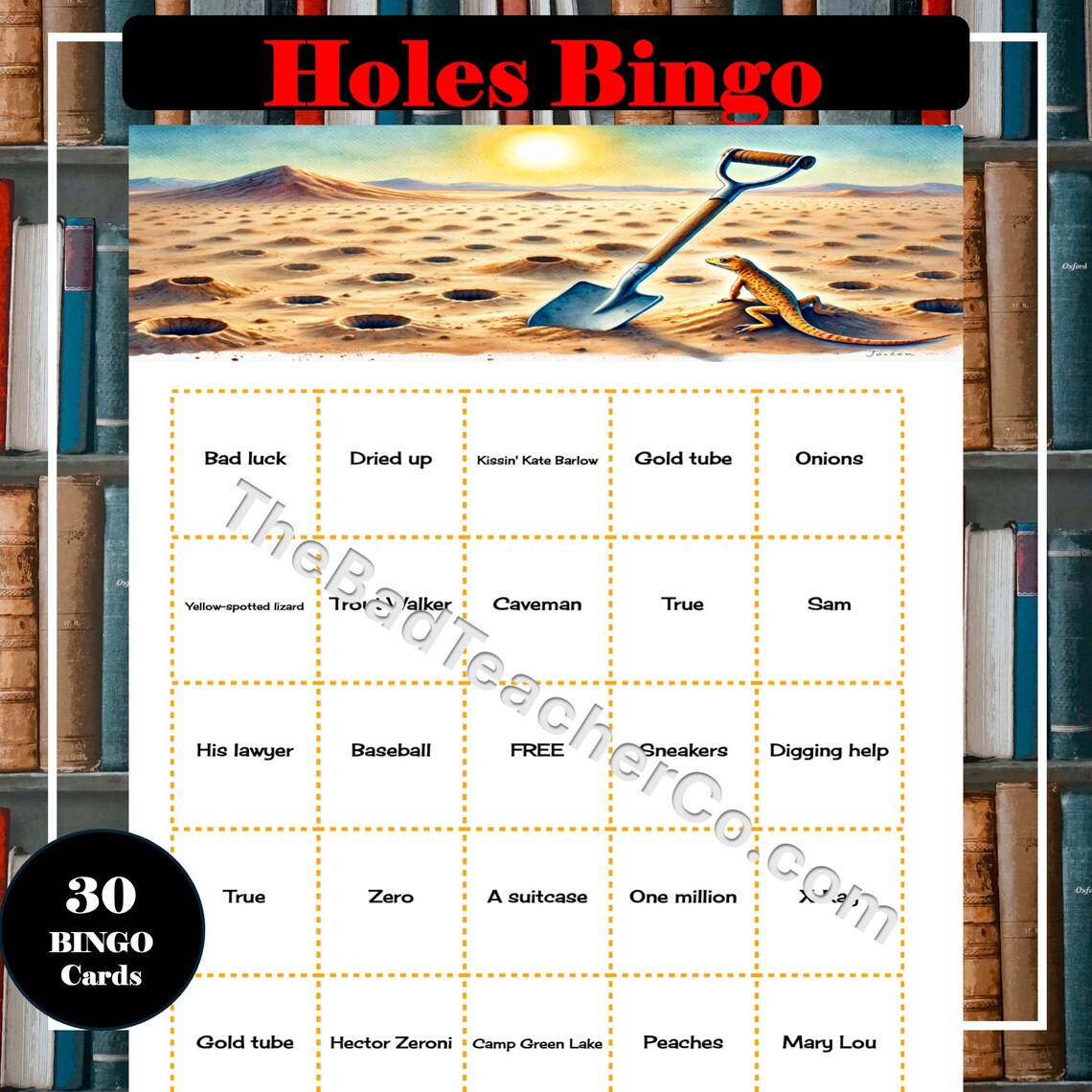 Holes Bingo Game|30 BINGO Cards|30 Call Out Cards|5th-8th Elar ...