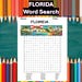 FLORIDA Word Search Puzzle and Answer Key|us States Worksheet|social ...
