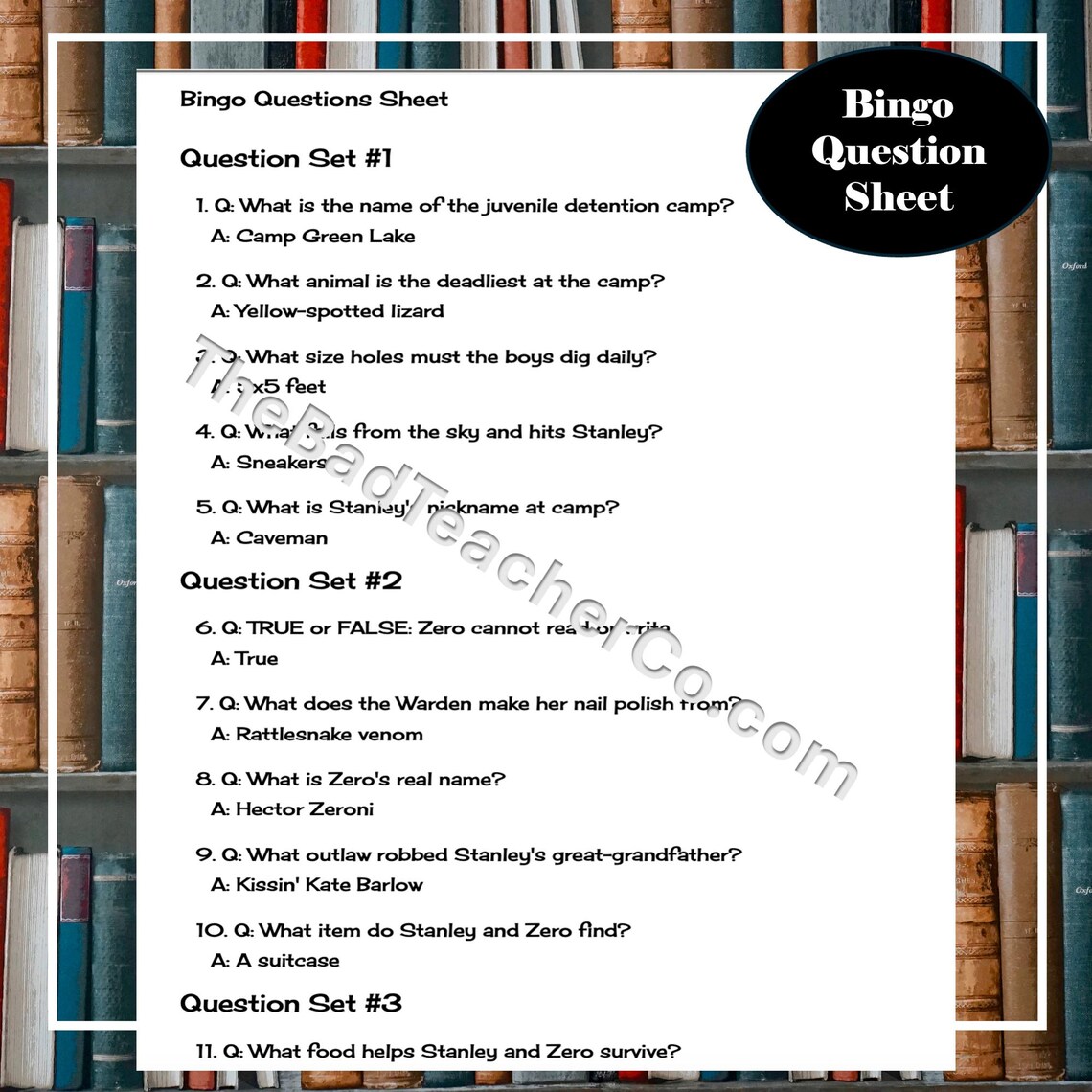 Holes Bingo Game|30 BINGO Cards|30 Call Out Cards|5th-8th Elar ...