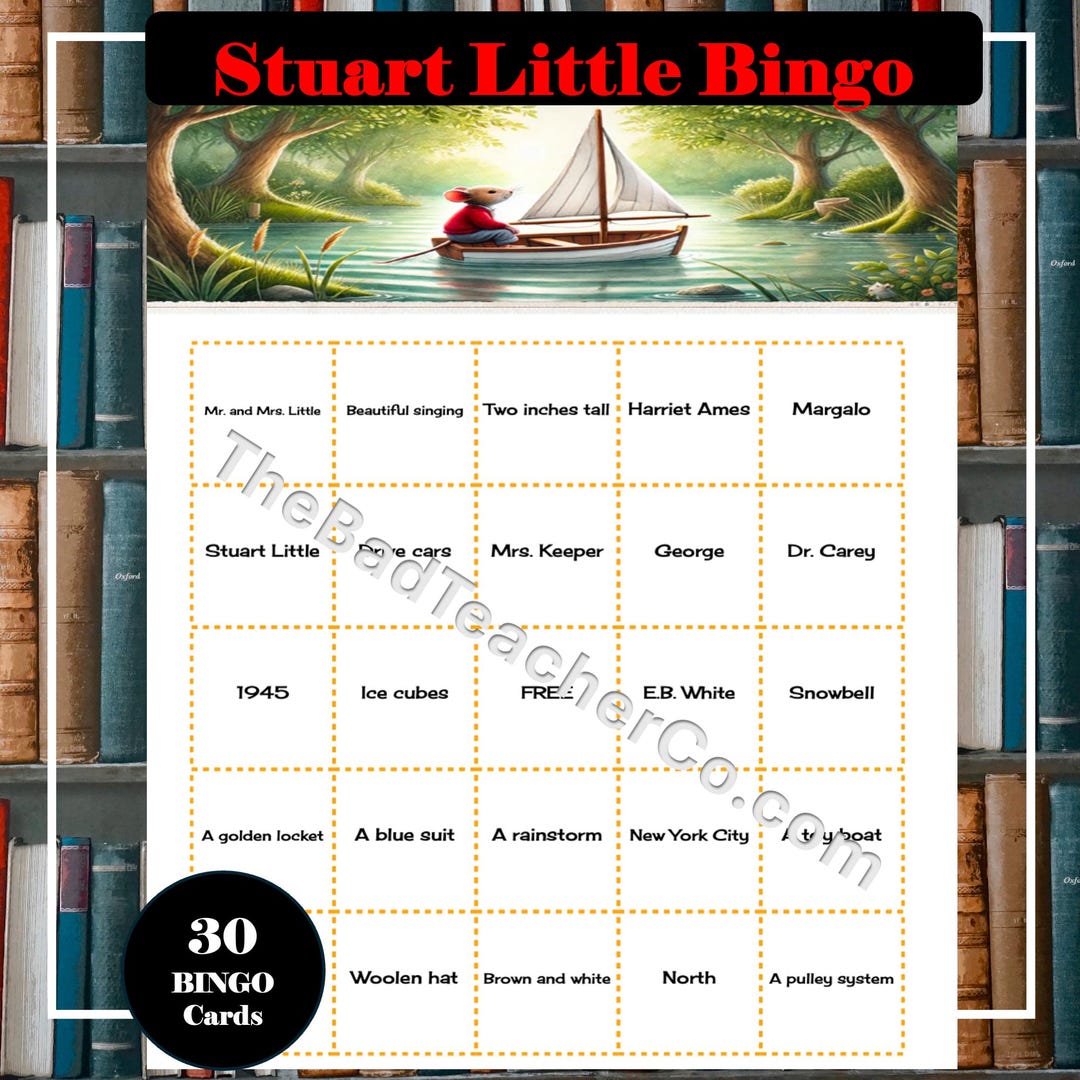Stuart Little Bingo Game30 BINGO Cards30 Call Out Cards3rd-5th ...
