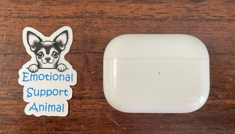 Emotional Support Animal Dog Sticker |dog Lover| Chihuahua Lover| Water ...