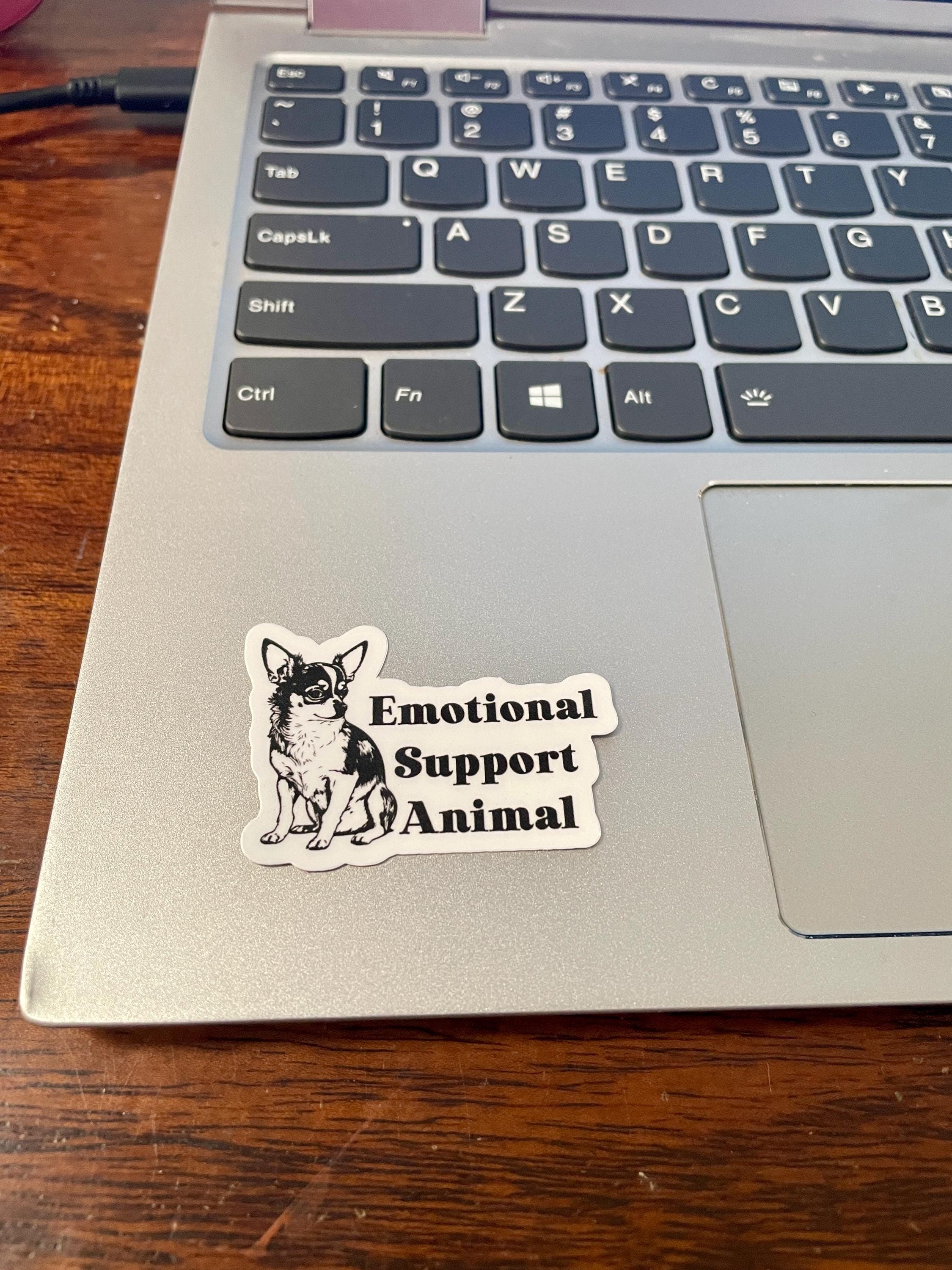 Emotional Support Animal Dog Sticker |dog Lover| Chihuahua Lover| Water ...
