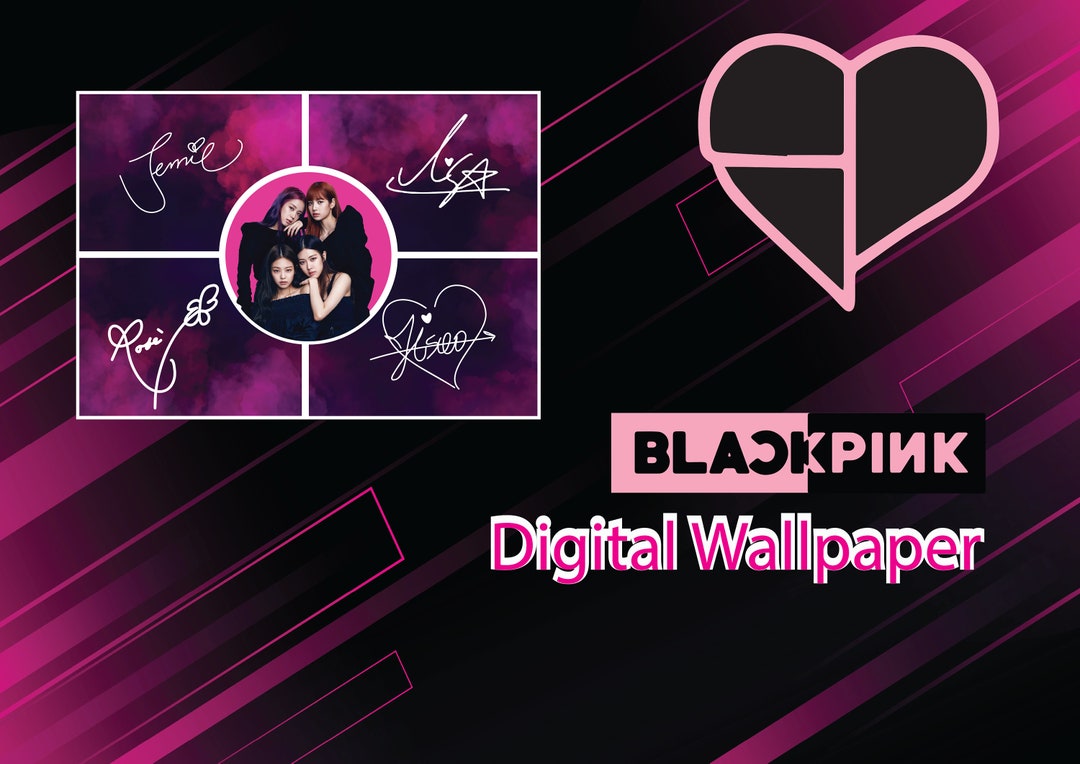 Blackpink Signature Digital Wallpaper (fan Made) - Etsy