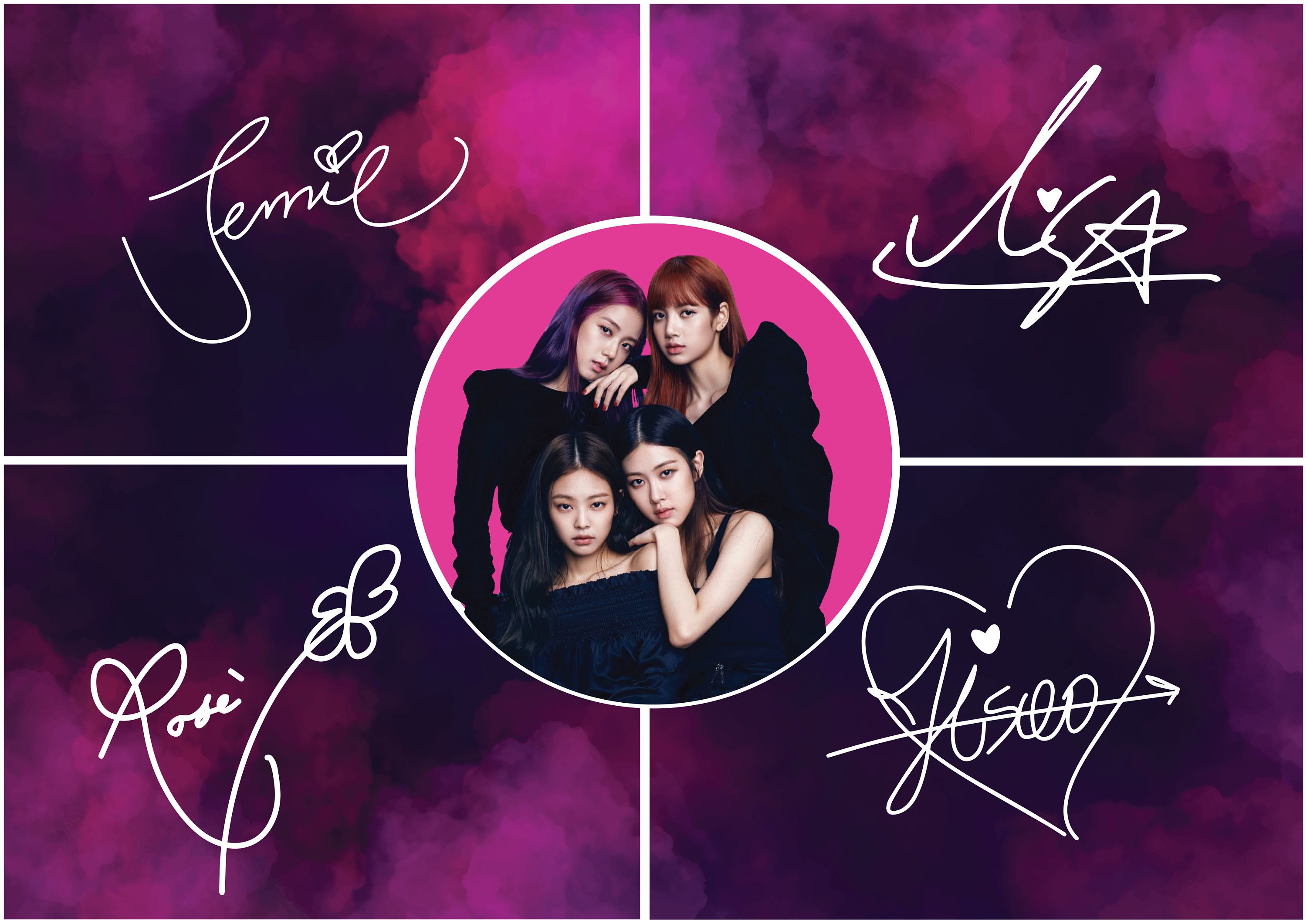 Blackpink Signature Digital Wallpaper fan Made - Etsy