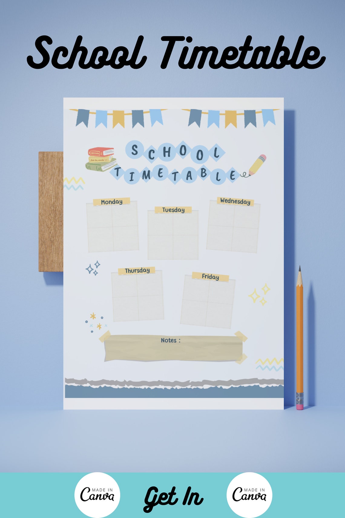 Boy Theme School Timetable - Etsy