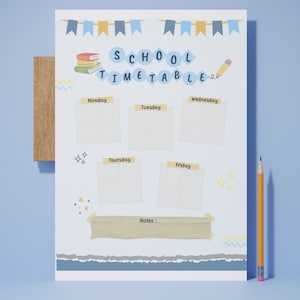 Boy Theme School Timetable - Etsy