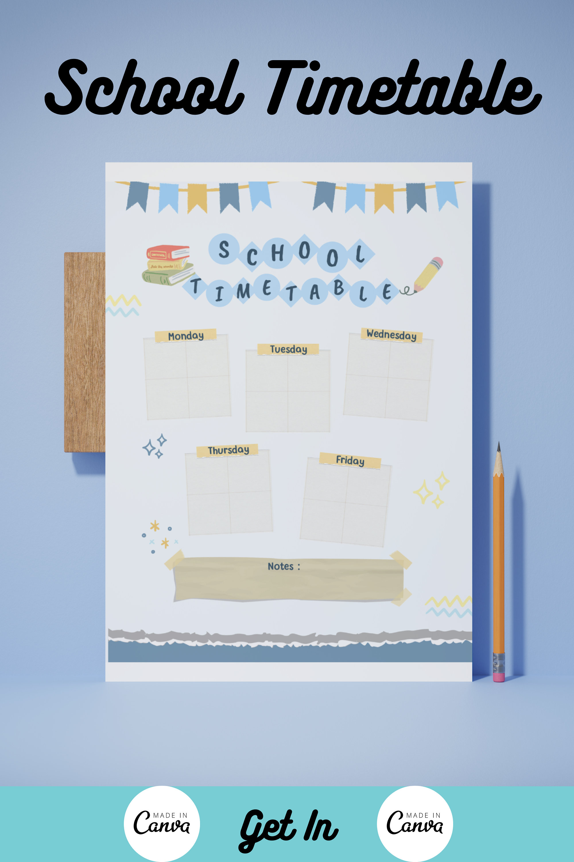 Boy Theme School Timetable - Etsy