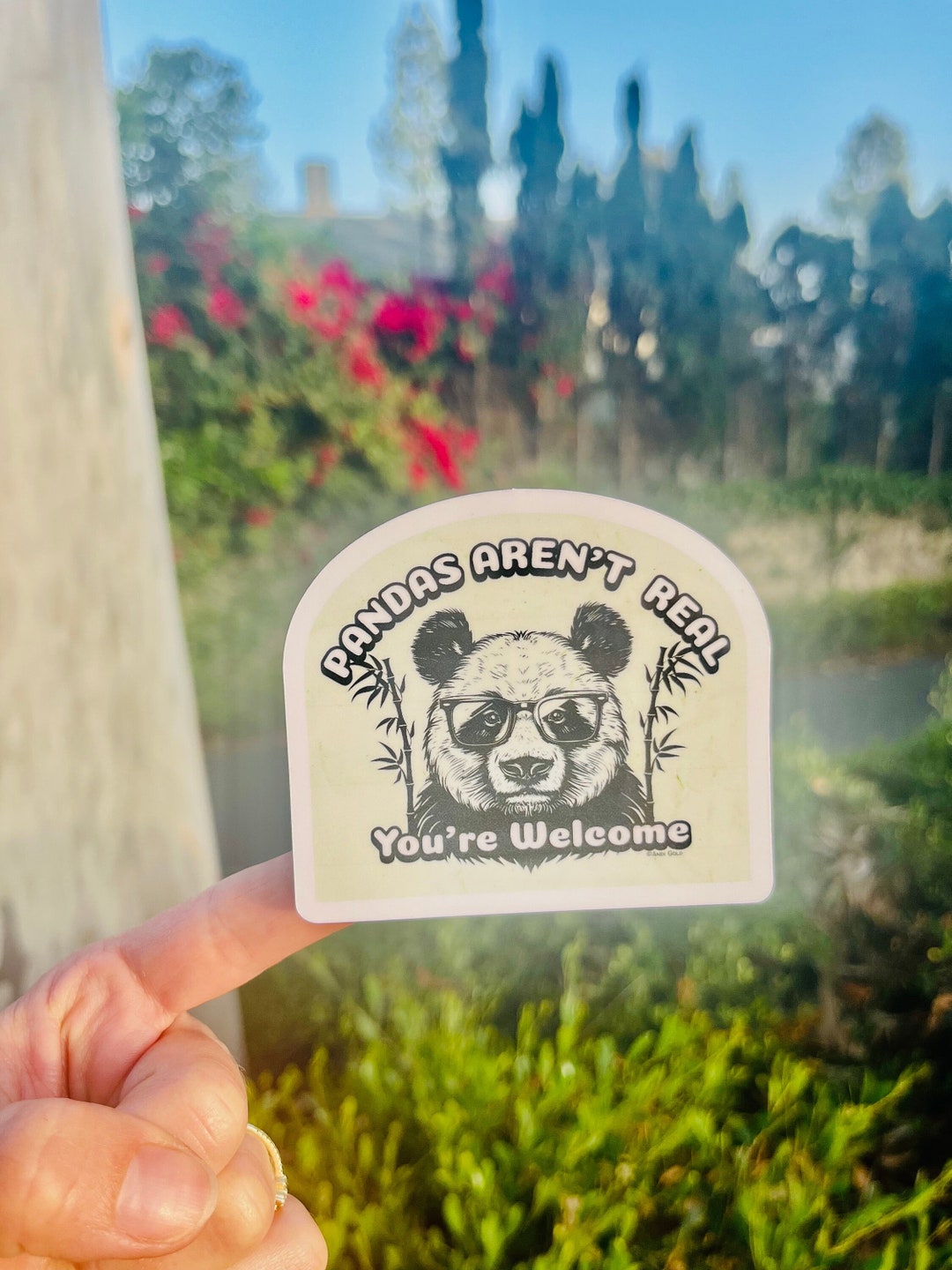 Pandas Aren’t Real Funny Panda Sticker - Etsy