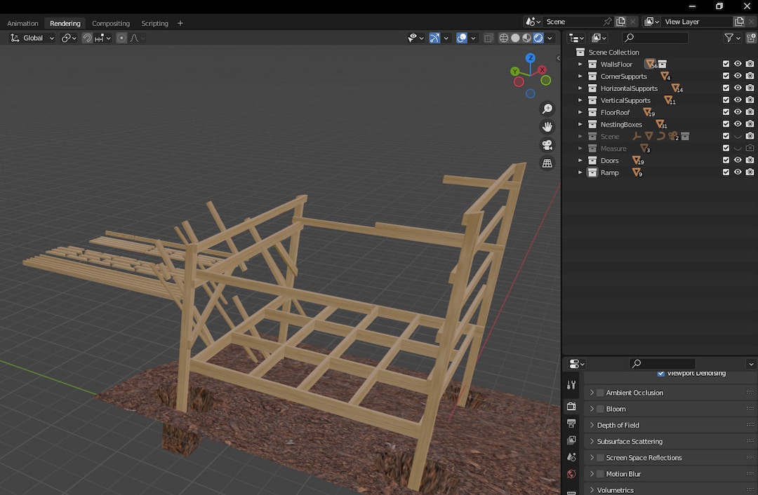 Chicken Coop - 3D Model and Animation (plans) - Etsy