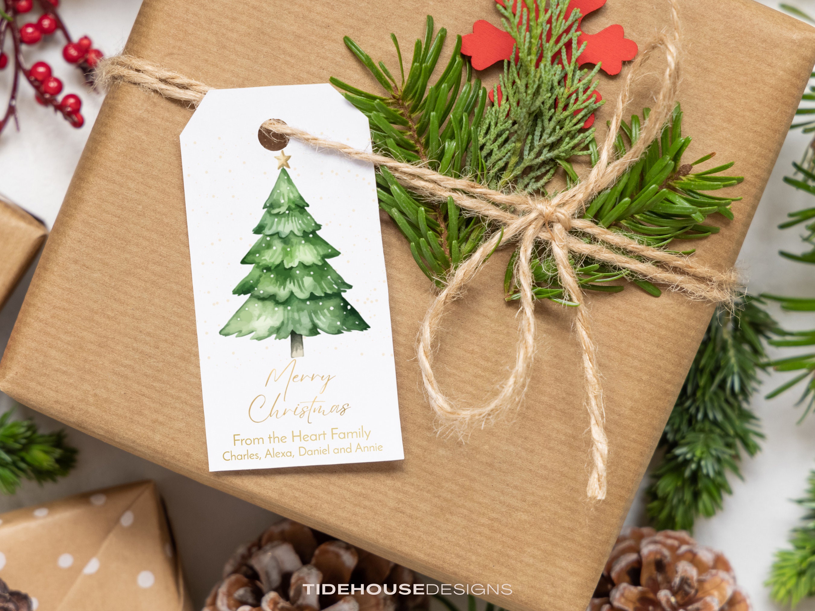 Editable Christmas Favor Tag, Printable Christmas, Party Favor Tag ...