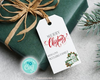 Christmas Gift Tag Printable, Printable Merry Christmas Gift Tag ...