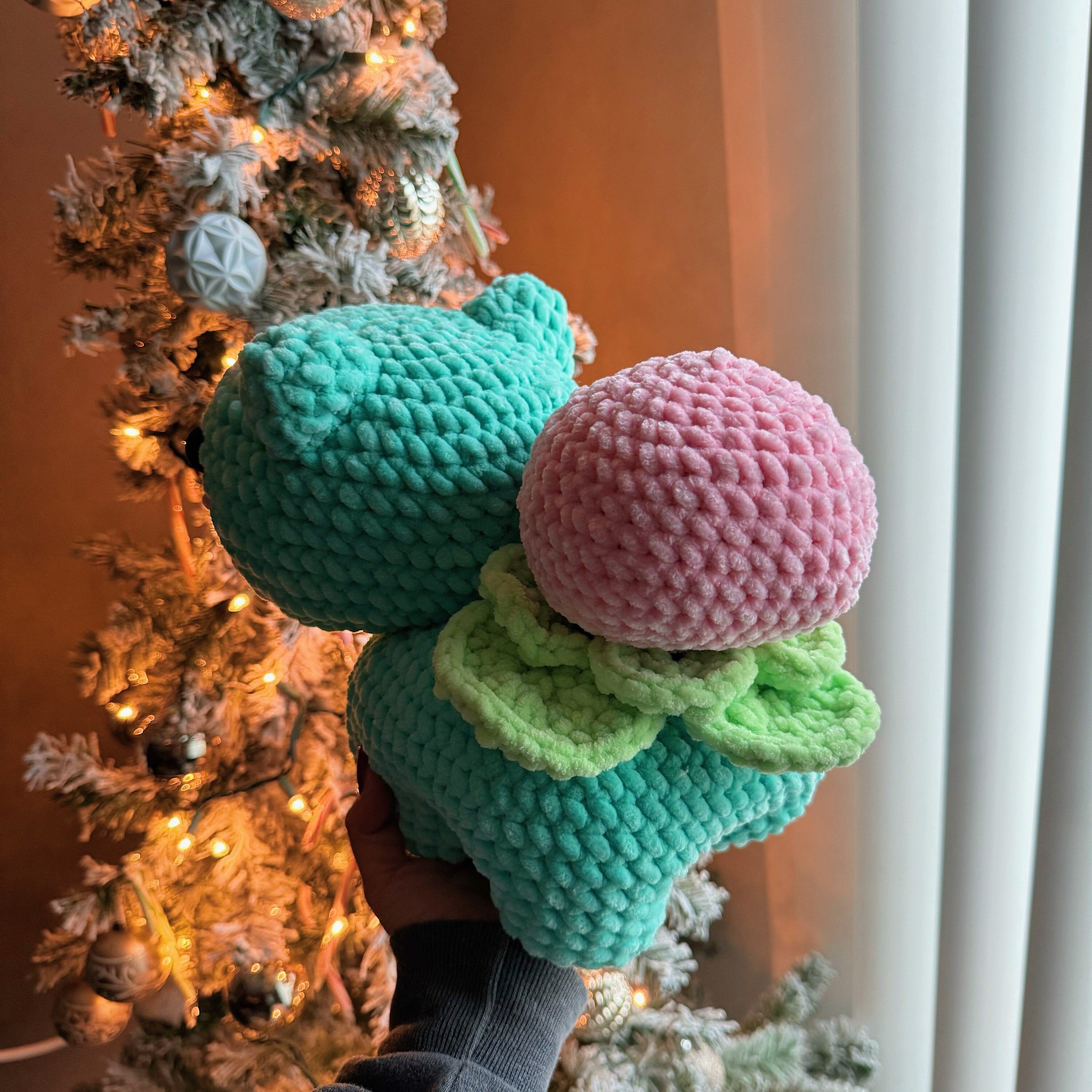 Crochet Strawberry Bulbasaur Plushie Cute Amigurumi (made to Order) - Etsy