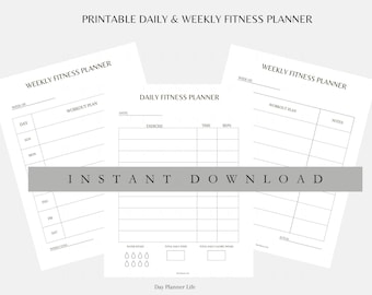 Printable Daily Fitness Tracker - Etsy