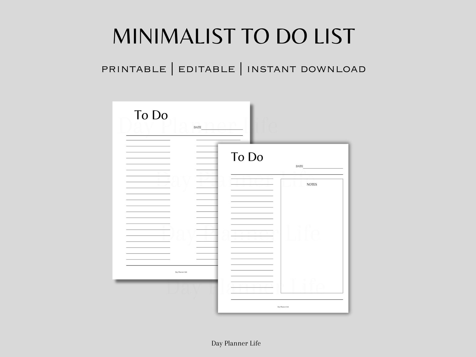 Minimal to Do List | Printable to Do List Template | Instant Download ...