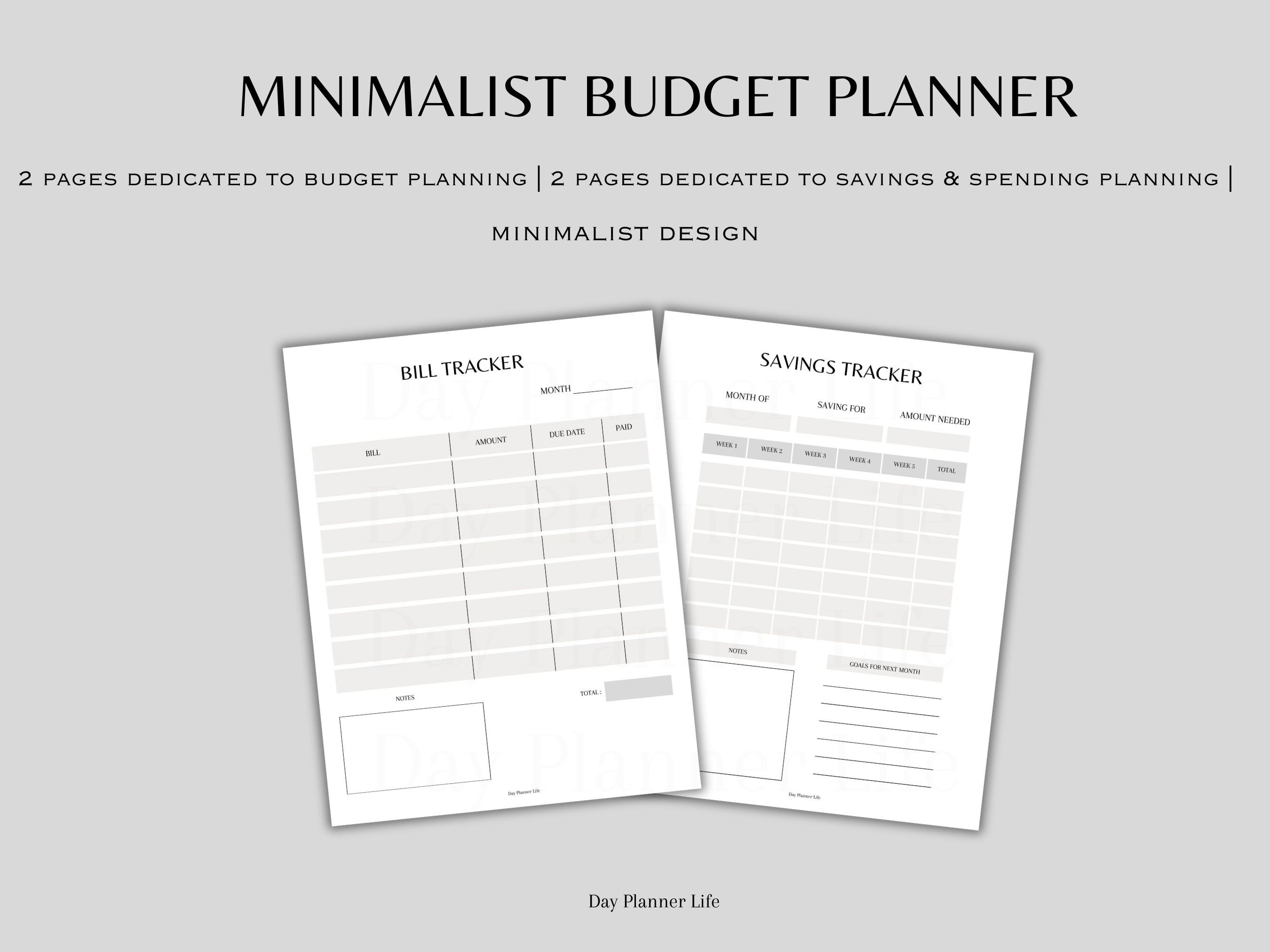 Monthly Budget and Savings Tracker Printable Budget Tracker Budget ...