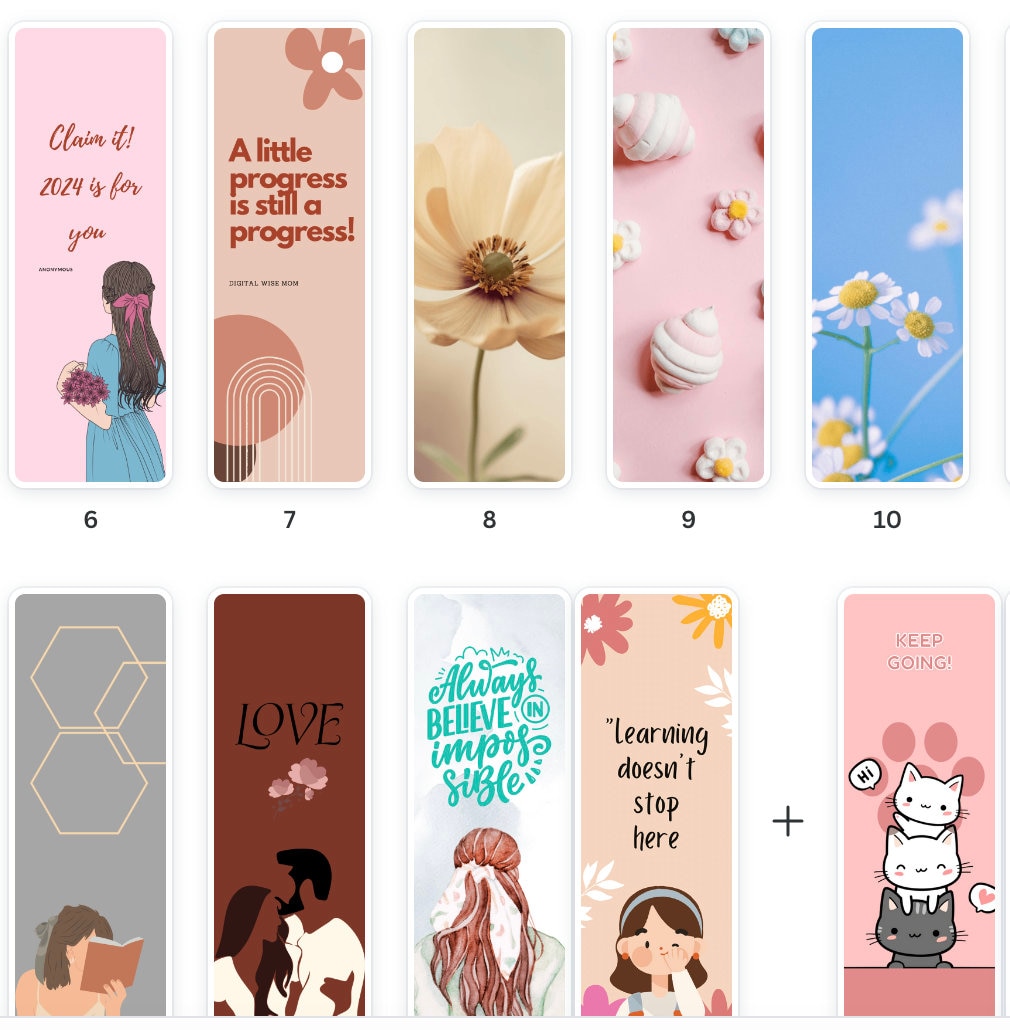 56 Editable Canva Bookmark Templates - Random Designs With Freebies. No ...