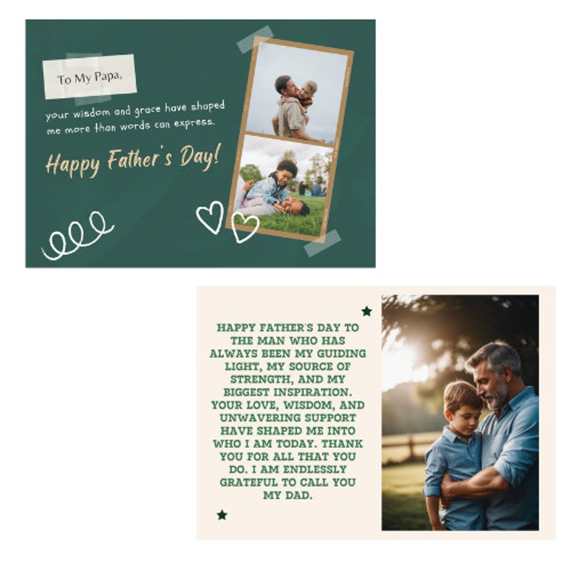 Happy Father's Day Editable and Printable Cards | Fathers Day Card ...