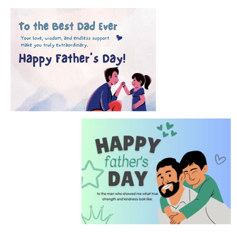 Happy Father's Day Editable and Printable Cards | Fathers Day Card ...