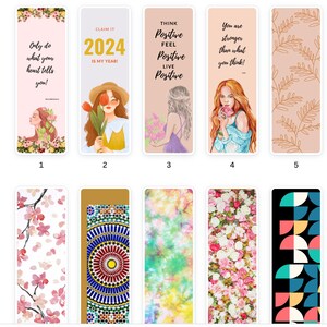 56 Editable Canva Bookmark Templates - Random Designs With Freebies. No ...