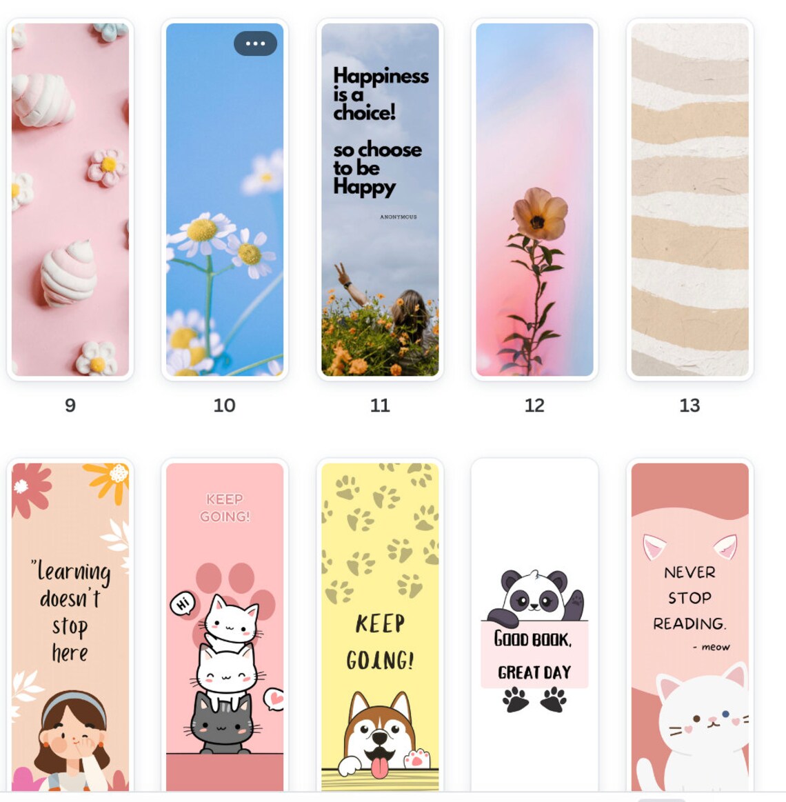 56 Editable Canva Bookmark Templates - Random Designs With Freebies. No ...