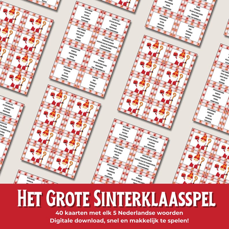 Sinterklaas Game || Printable Family Game for Christmas Eve || 30 ...