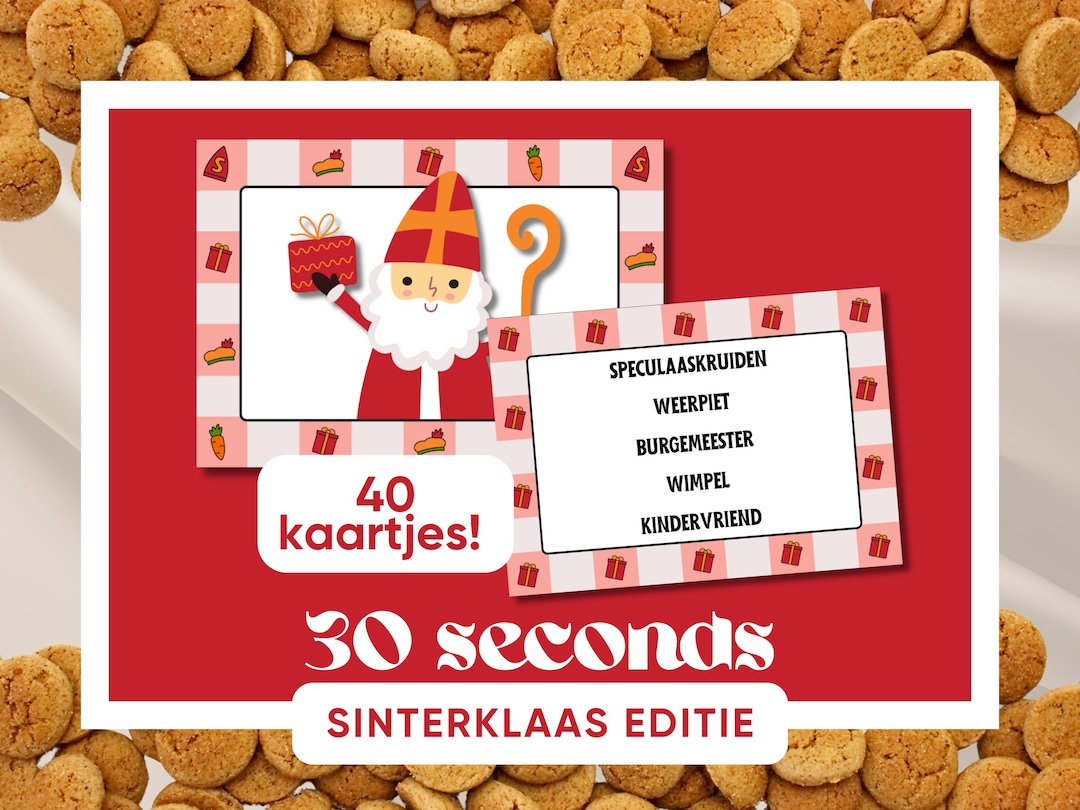 Sinterklaas Game || Printable Family Game for Christmas Eve || 30 ...