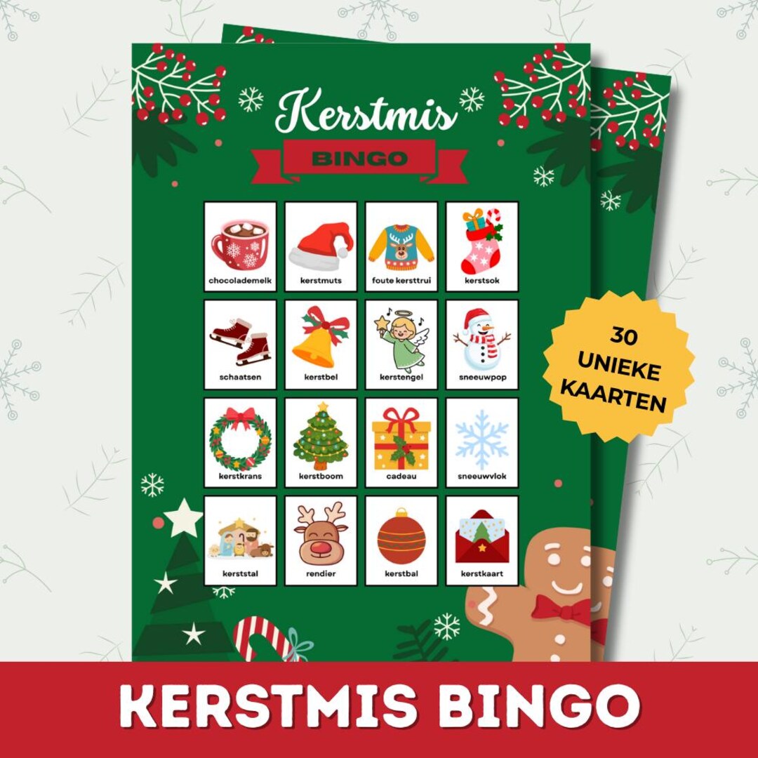 Christmas Bingo || 30 Bingo Cards || Printable Christmas Game ...