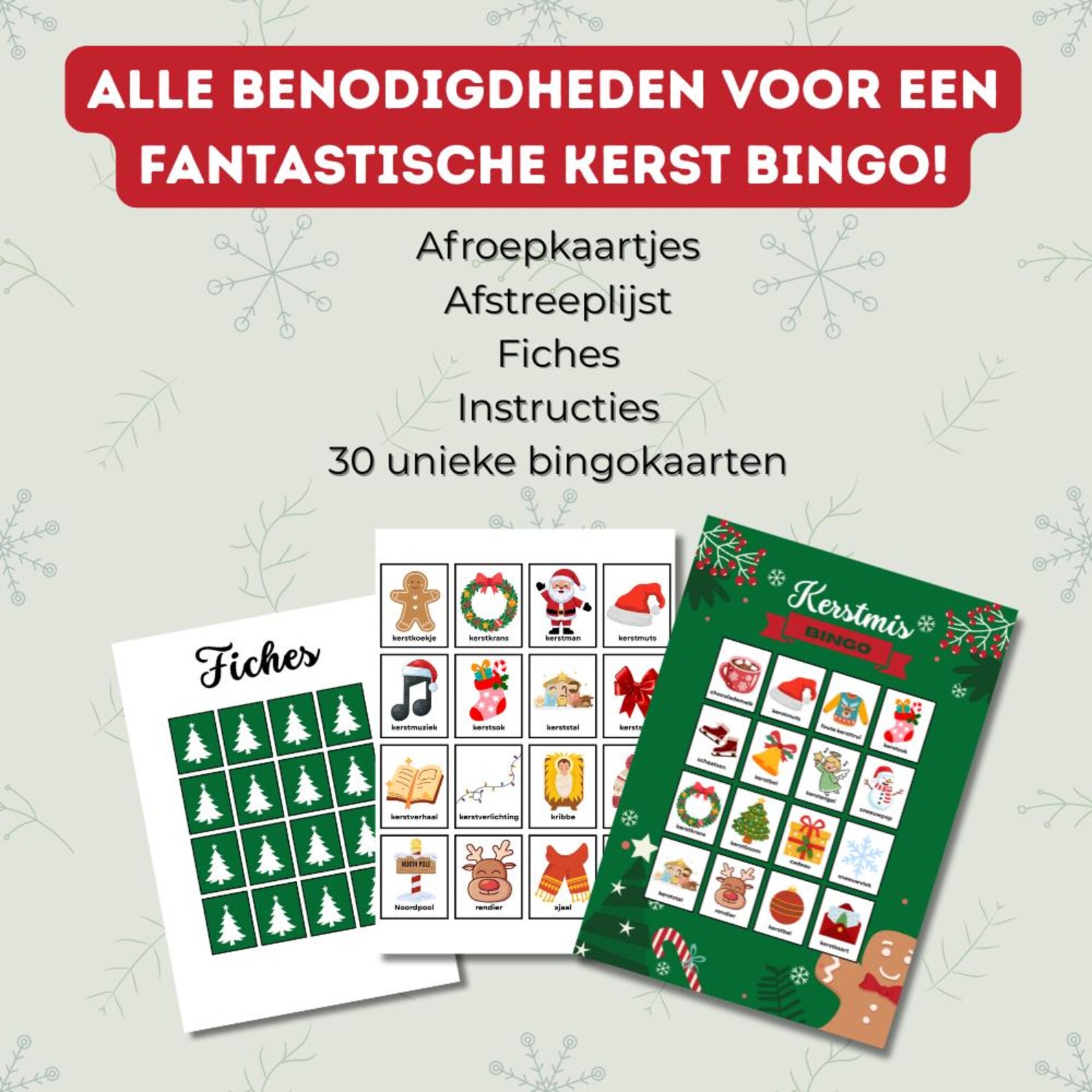 Christmas Bingo || 30 Bingo Cards || Printable Christmas Game ...