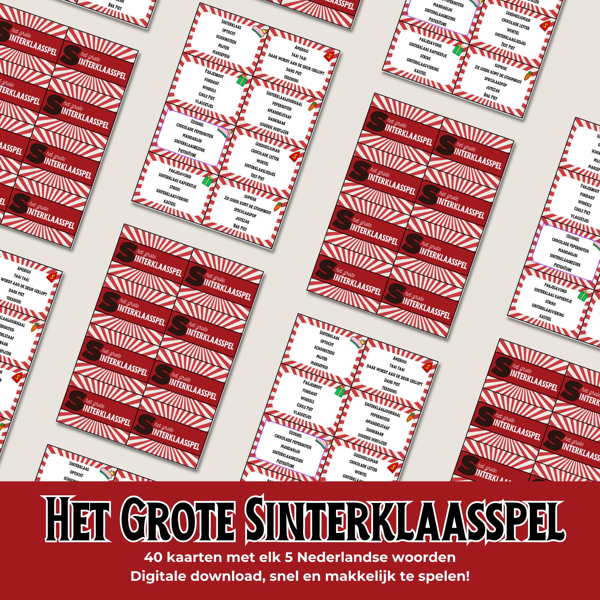 Sinterklaas Game || Printable Family Game for Christmas Eve || 30 ...