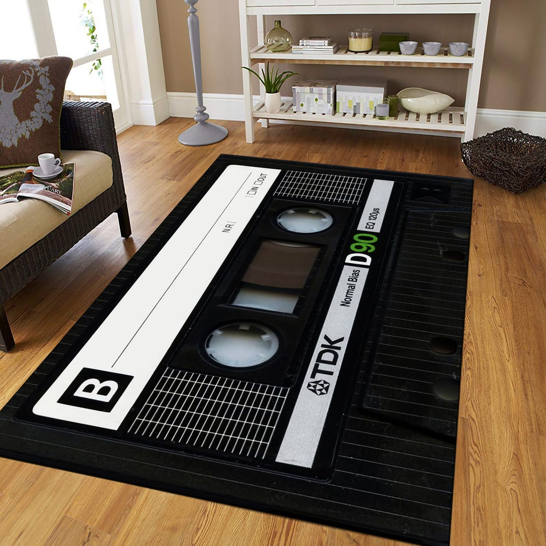 Personalized Classic Cassette Rug, 90s Rug, Tape Rug, Retro Design Rug ...