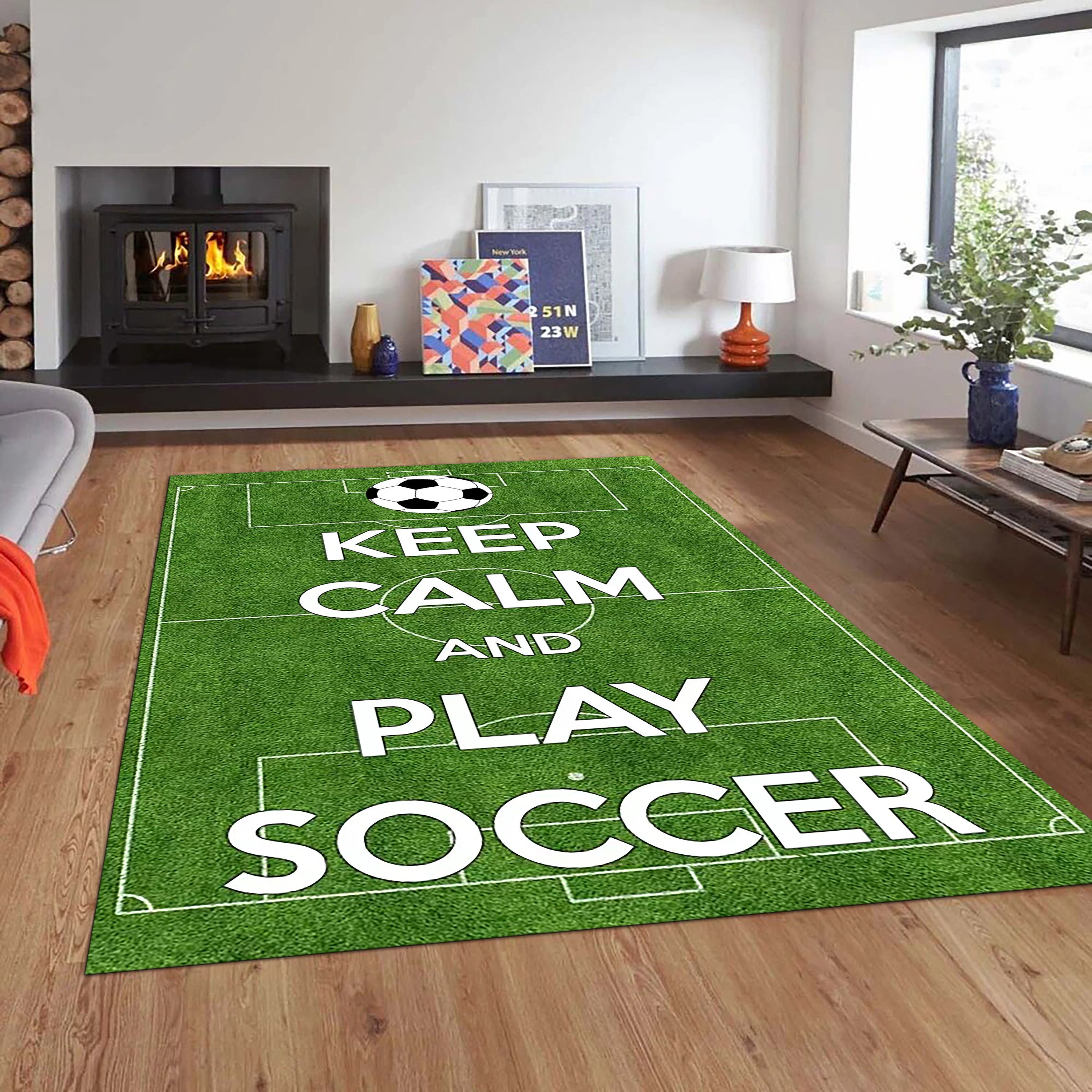 Green Soccer Field Football Field Gridiron Sport Rug Keep - Etsy