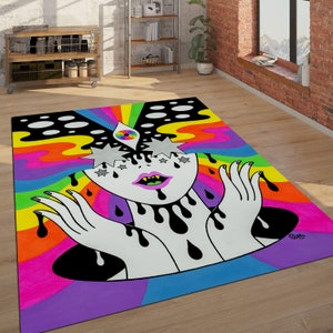 Pop Art Theme Rug, Pop Art Design Rug, Girl Design Rug, Personilazed ...