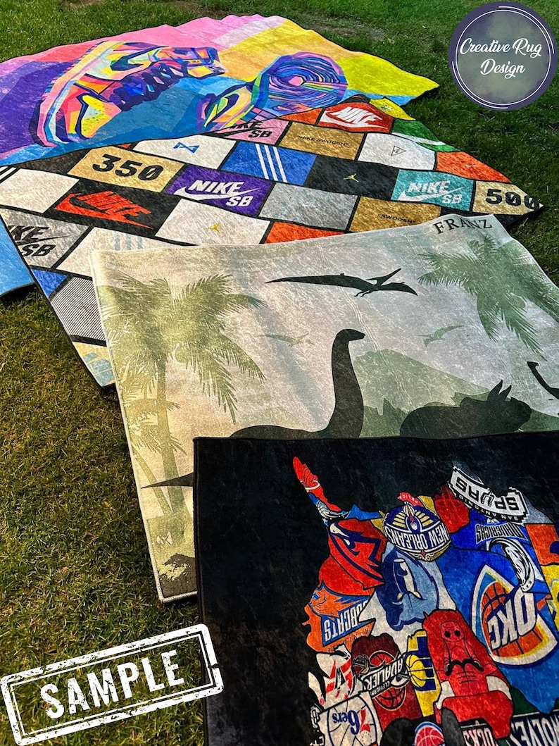 Psychedelic Tapestry Rug, Trippy Tapestries Art Rug, Modern Rugs, Anti ...