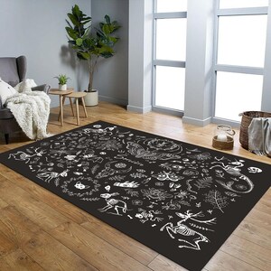 Gothic Witch Rug, Bat Rug, Butterfly Rug, Halloween Rug, Withcy Journal ...