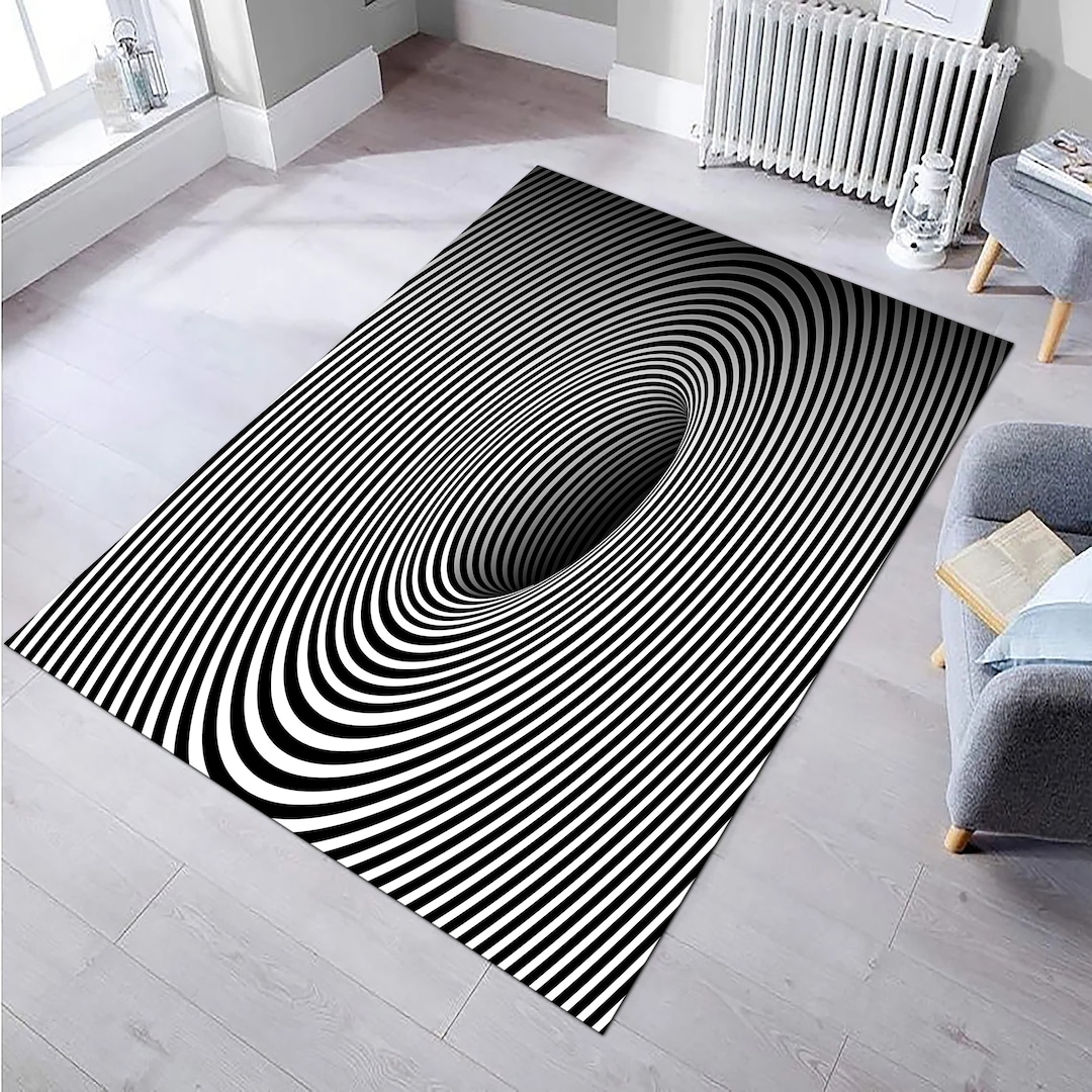 Illusion Rug, 3D Vortex Rug, Optical Illusion Vortex Trick Rug for ...