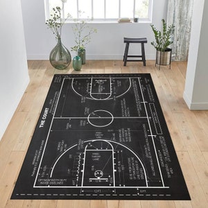 Basketball Court Rug, Basketball Field Rug, Sport Rug,custom Rug, Kids ...